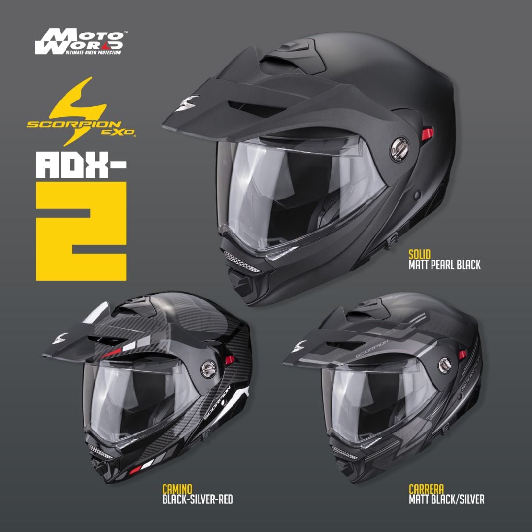 Scorpion EXO ADX 2 ADV Modular Full Face Dual Sports Helmet ...