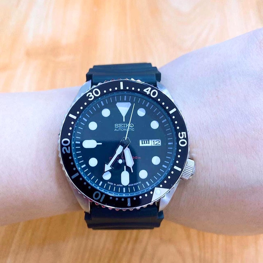 SEIKO AUTOMATIC RUBBER STRAP IN BLACK AUTHENTIC WATCH, Men's Fashion ...