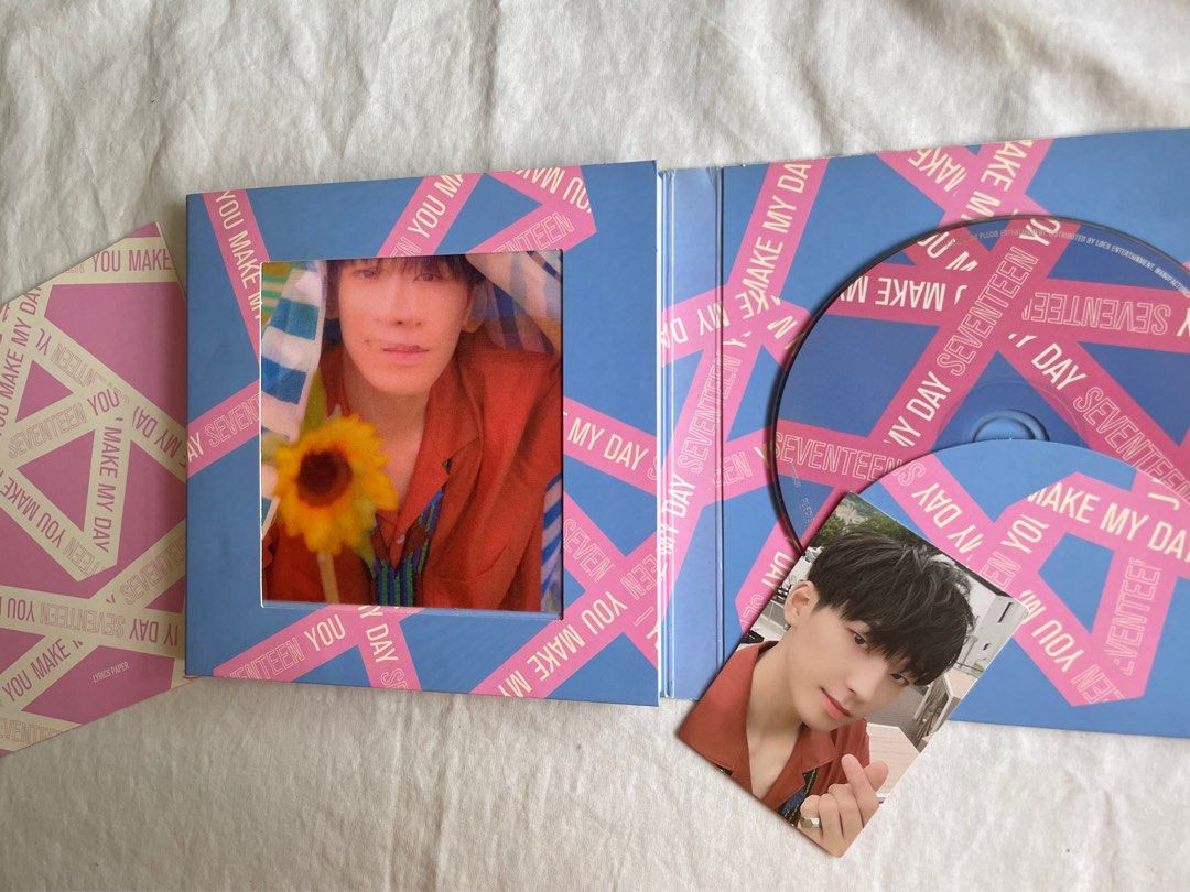 SEVENTEEN: You Make My Day (Set the sun ver.) Album with Wonwoo photocard and holographic card ...