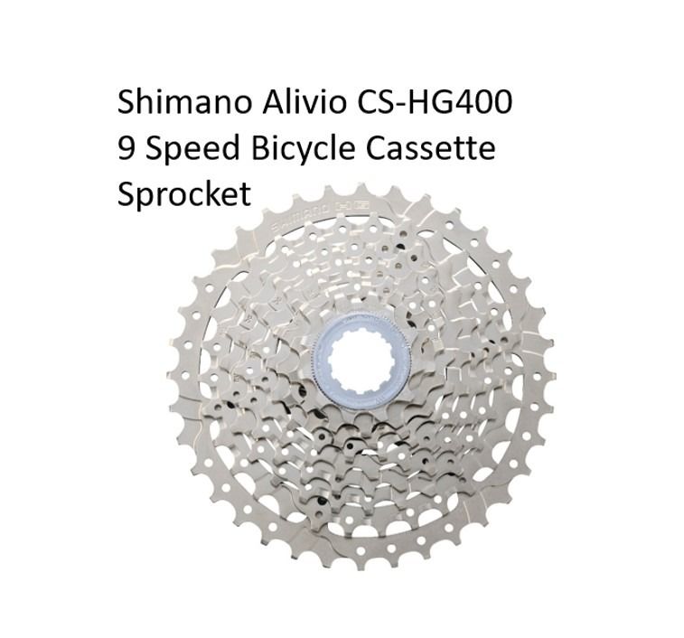 Shimano Alivio CS-HG400 9 Speed Bike Bicycle Cassette, Sports Equipment ...