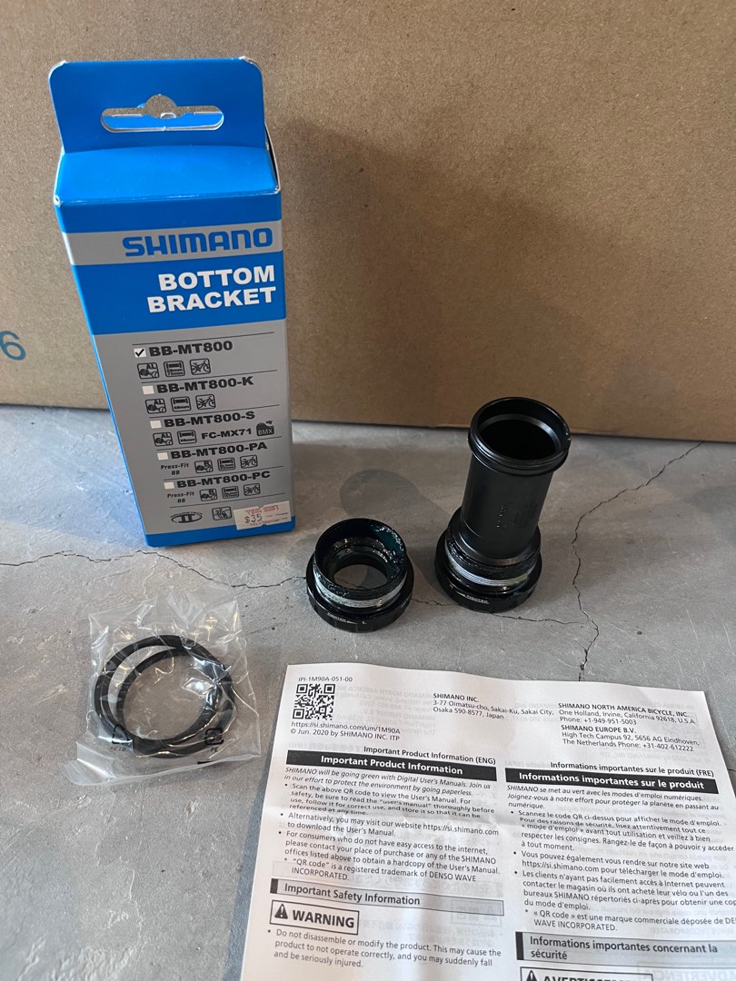 Shimano XT MT800 Bottom Bracket BSA Threaded, Sports Equipment, Bicycles & Parts, Parts ...