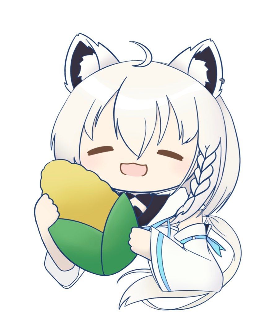 Shirakami Fubuki keychain and sticker hololive gen 1 gamers, Hobbies ...