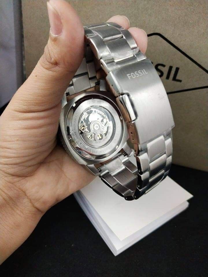 Silver Fossil Watch Complete Box Paper Bag, Men's Fashion, Watches ...