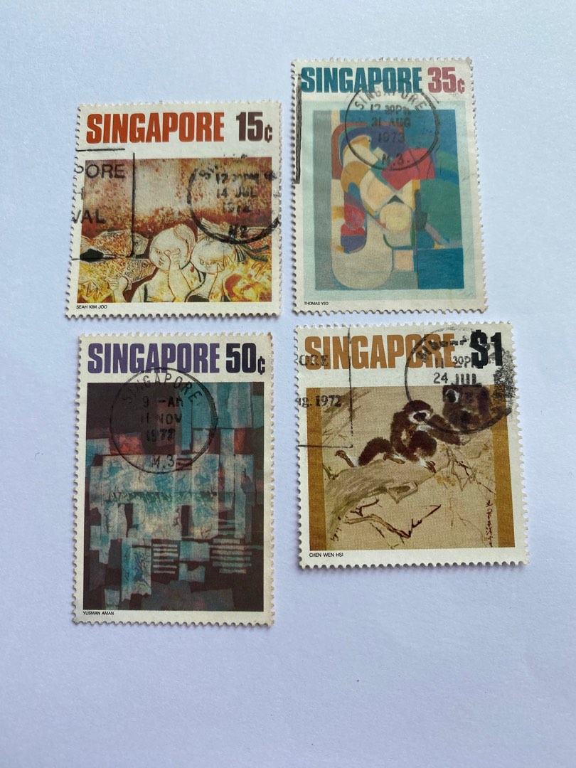 Singapore stamps 1972 art series used, Hobbies & Toys, Memorabilia & Collectibles, Stamps ...
