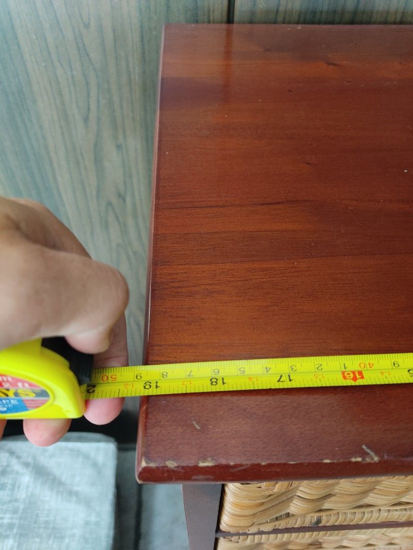 Solid wooden rack/cabinet with wicker /rattan drawers, Furniture & Home ...