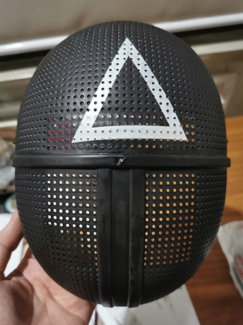 Squid game guard mask triangle for adult, Health & Nutrition, Face ...
