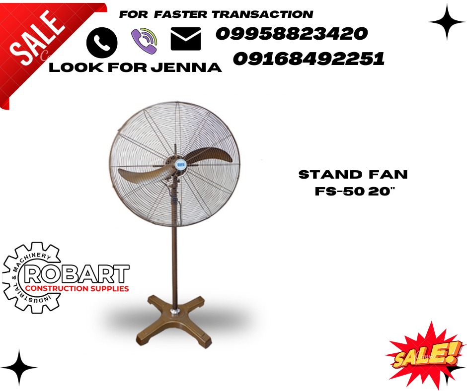 stand fan fs-50 20'' brand:TORQ, Commercial & Industrial, Construction Tools & Equipment on ...