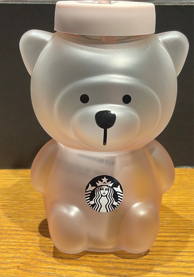 STARBUCKS Pink Bearista Glass Cold Cup 20oz / Iridescent Purple series ...