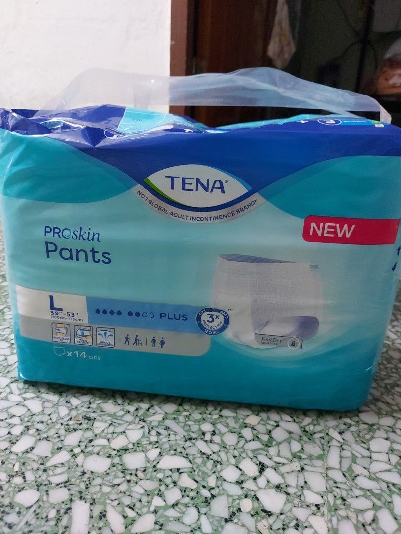 Tena Proskin Pants Large 14 pcs, Health & Nutrition, Assistive & Rehabilatory Aids, Adult ...