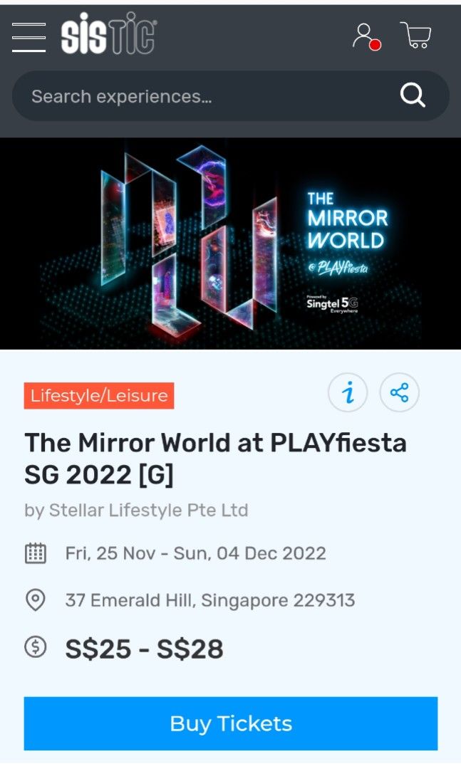 The Mirror World @ Playfiesta, Tickets & Vouchers, Event Tickets on Carousell