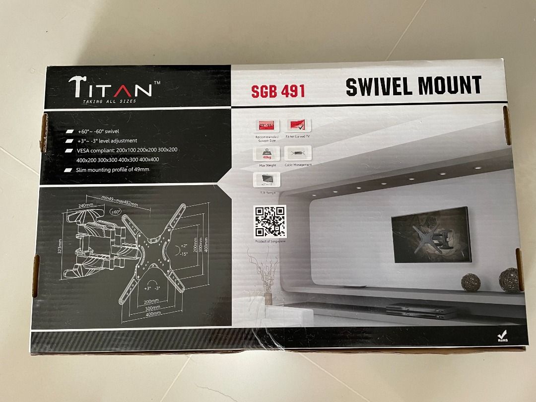 TV Wall Bracket - Titan SGB 491 Swivel Mount, TV & Home Appliances, TV & Entertainment, TV Parts ...