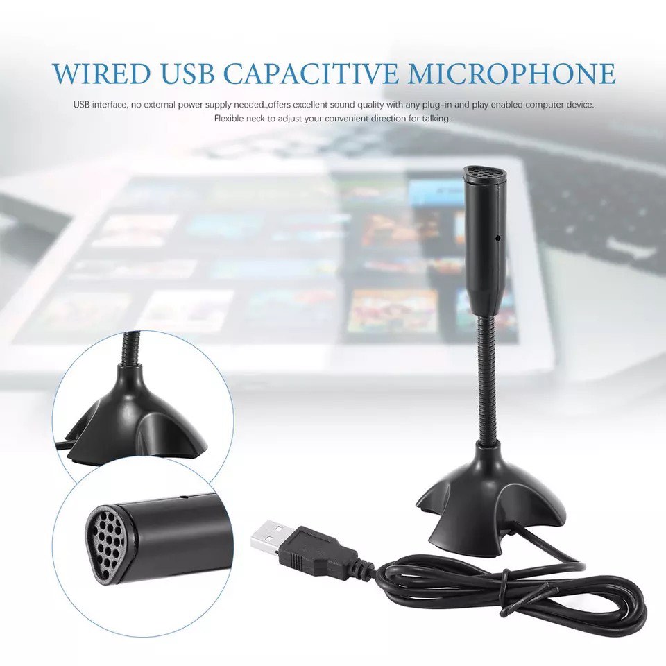 USB Microphone With Stand! PC, Windows and Mac! Item 90, Audio ...