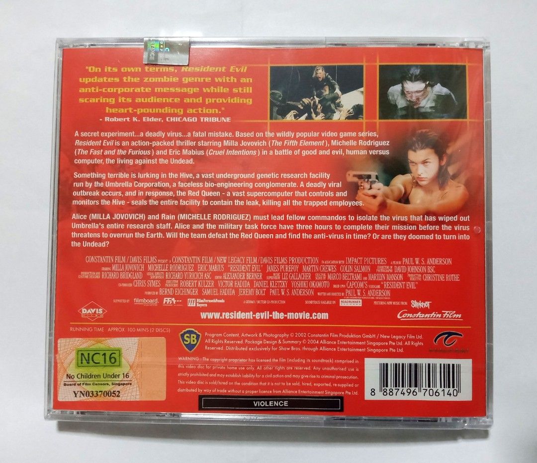 (VCD Movie) Resident-Evil (Seal NIB), Joan of Arc, Meet Joe Black ...