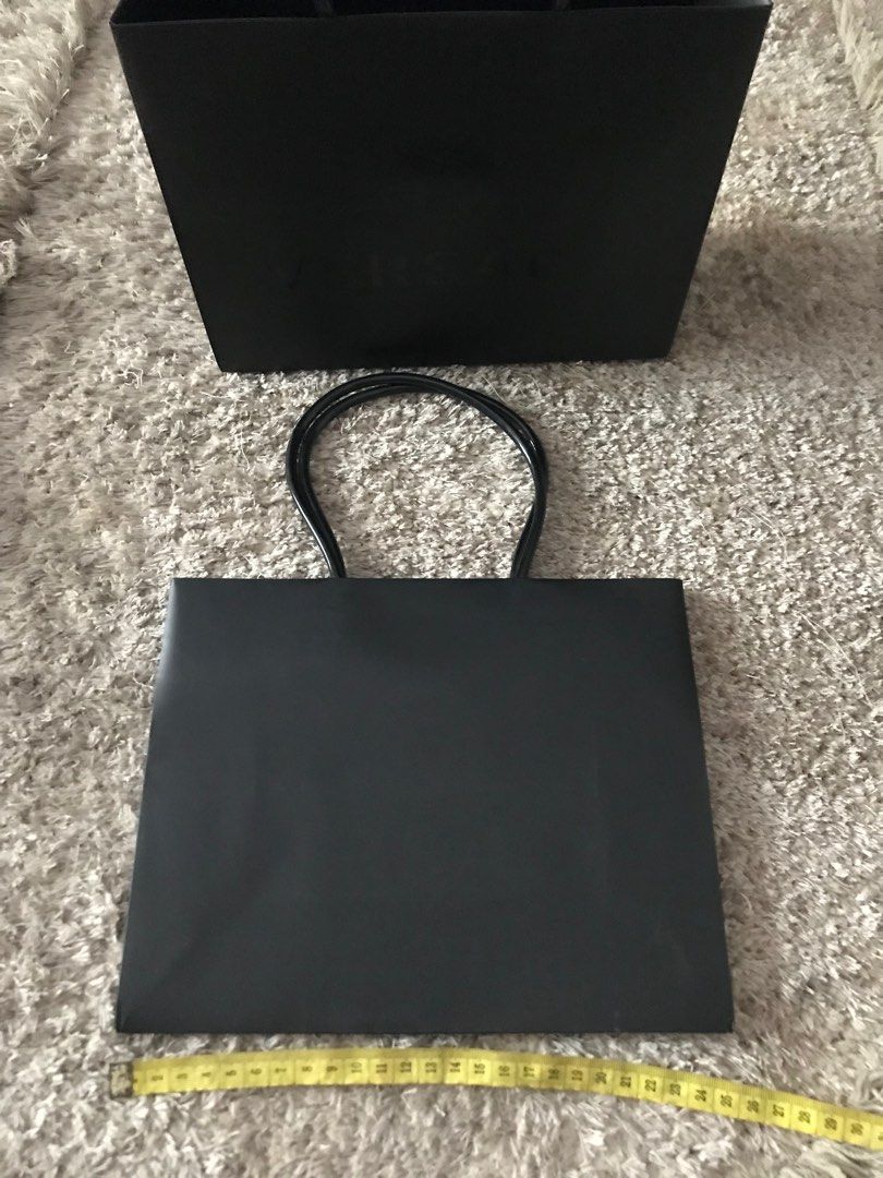 Versace paper bag shopping bag kantong belanja black tebal lux like new ...
