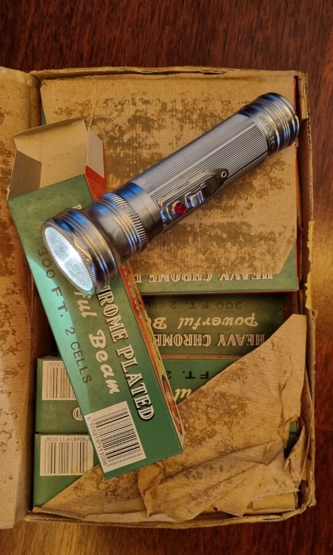 12PCS Box Original Vintage 300ft Torchlight Flashlight Lampu Lama Metal ...