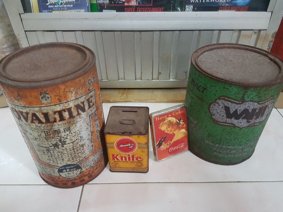 Vintage Combo Big Tin Ovaltine Wahi a.k.a Milo, Hobbies & Toys ...