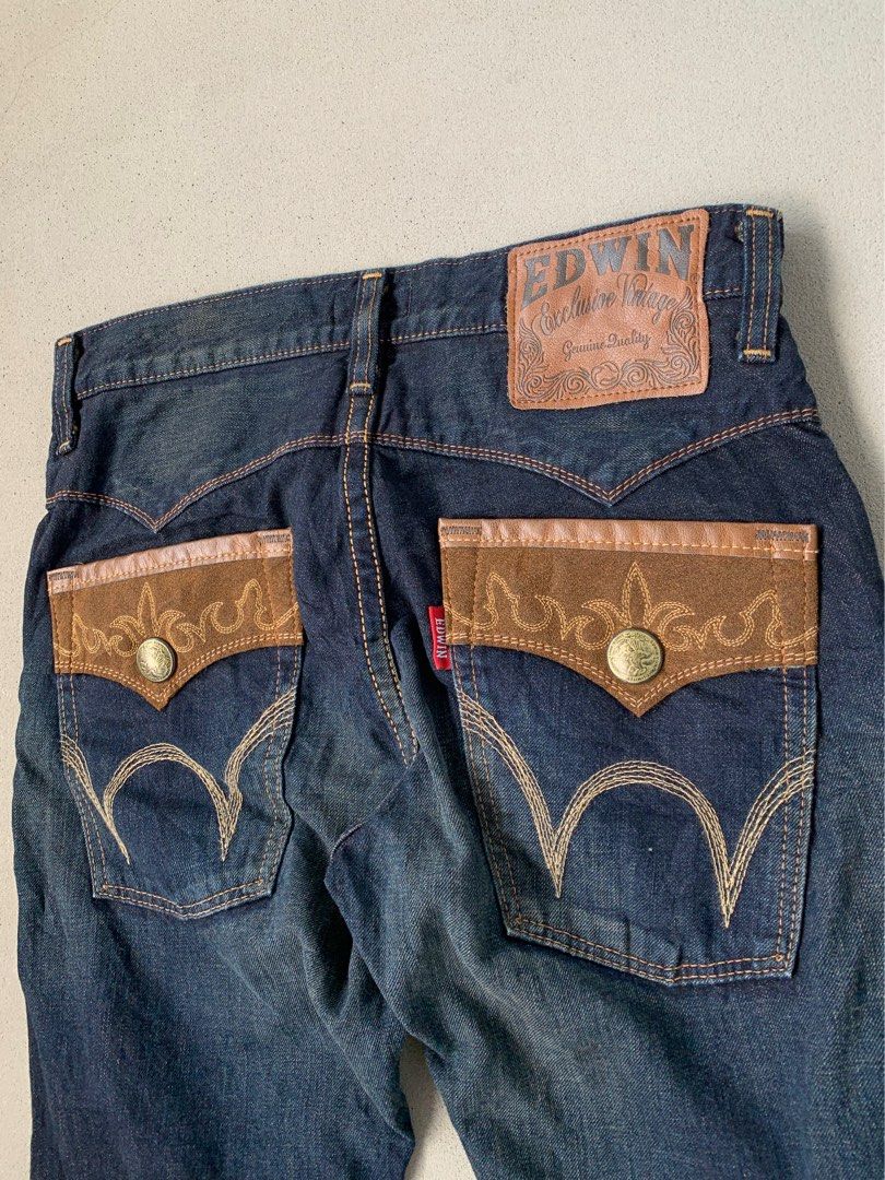 Vintage Edwin Southern Bootcut Jeans w leather deets *grailed*, Men's ...