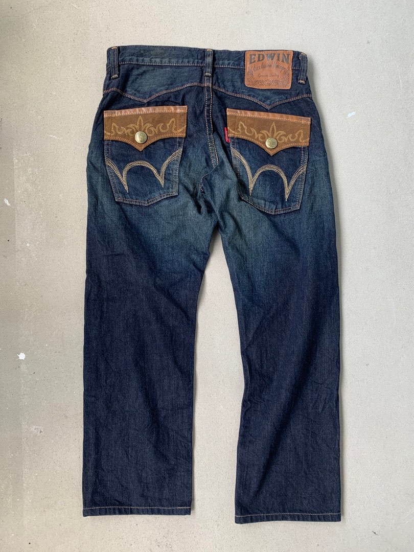 Vintage Edwin Southern Bootcut Jeans w leather deets *grailed*, Men's ...