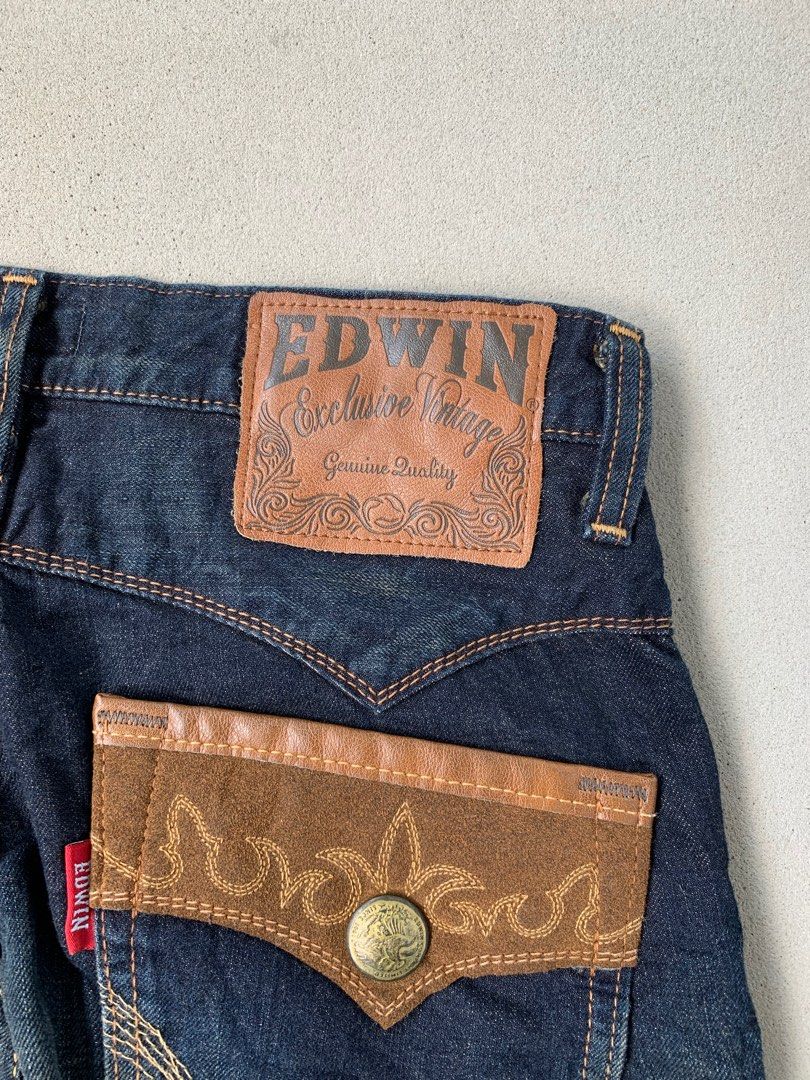 Vintage Edwin Southern Bootcut Jeans w leather deets *grailed*, Men's ...