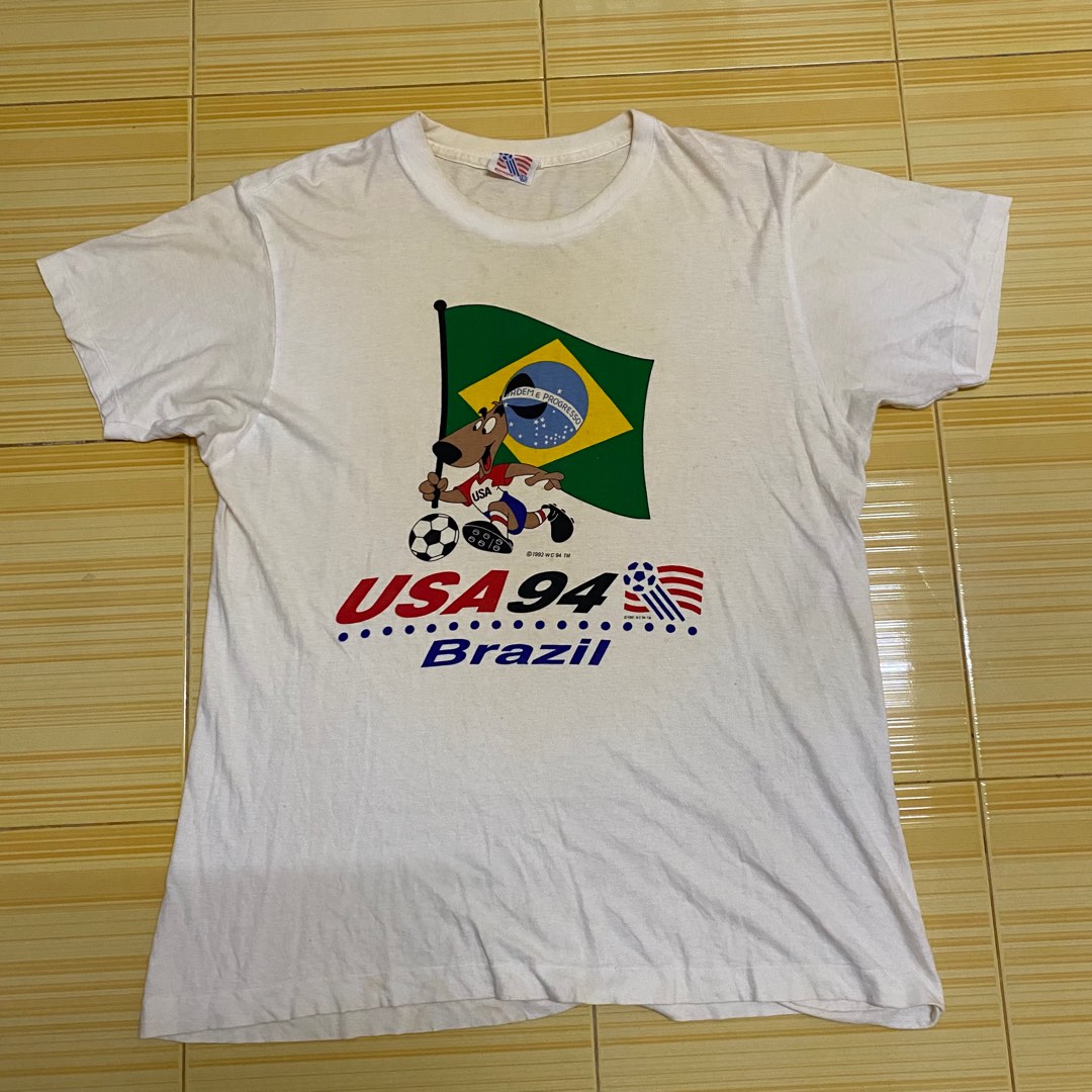 Vintage Team Brazil USA 94 World Cup, Men's Fashion, Tops & Sets ...