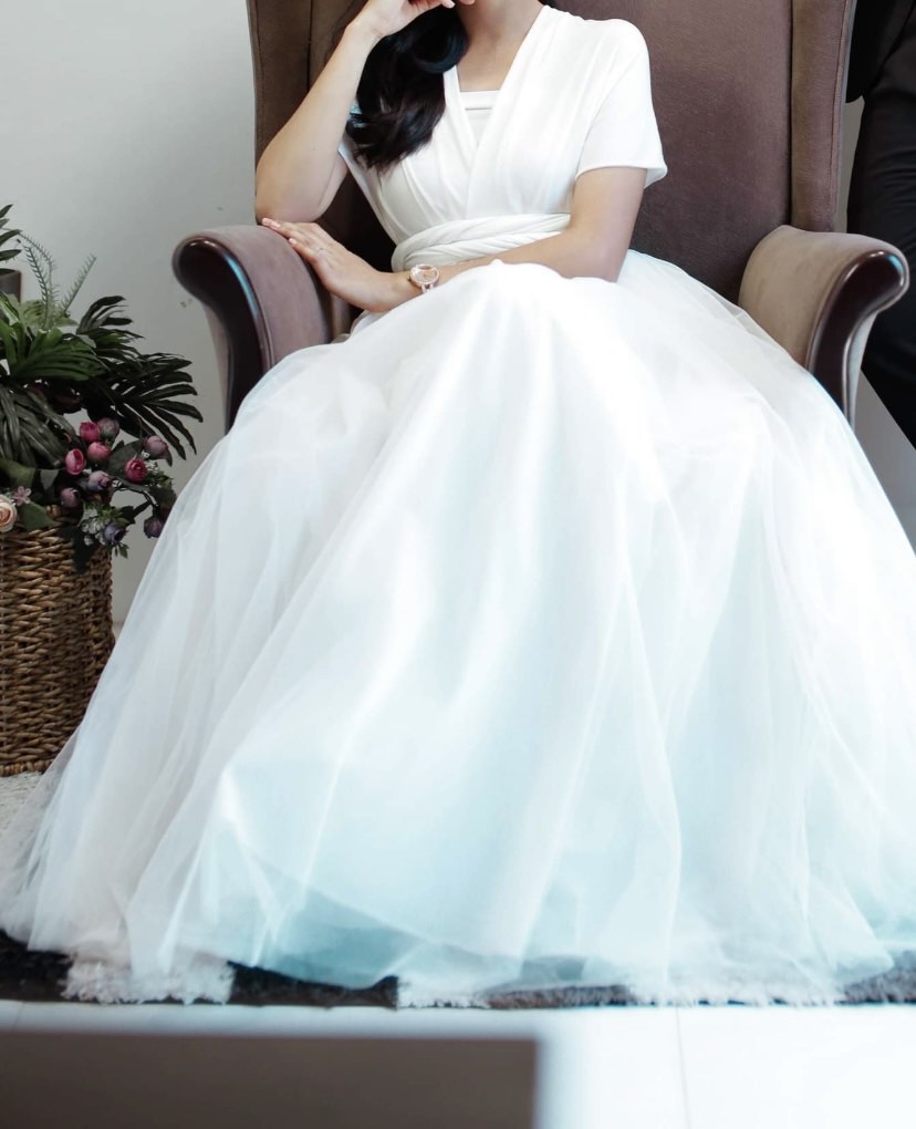 Wedding Gown Infinity Dress, Women's Fashion, Dresses & Sets, Evening ...