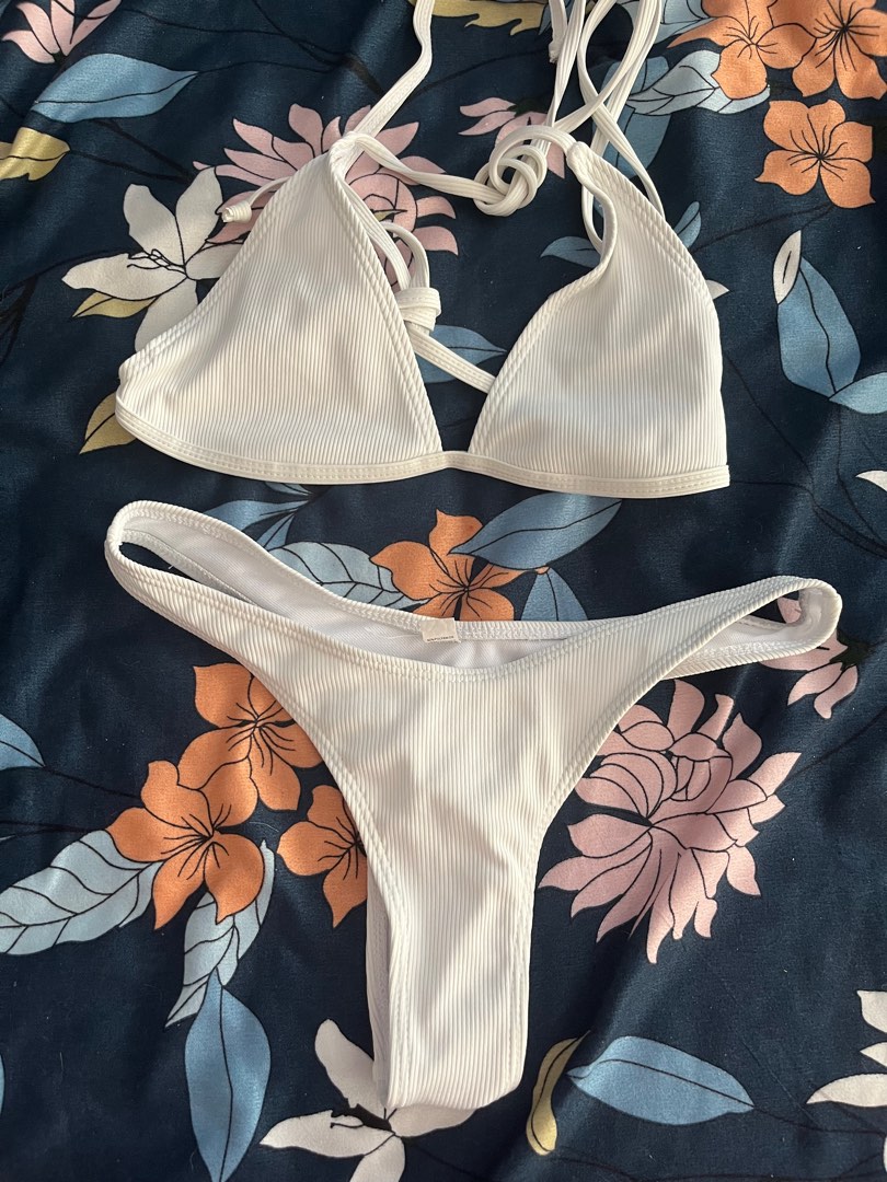 White Bikini Womens Fashion Swimwear Bikinis And Swimsuits On Carousell