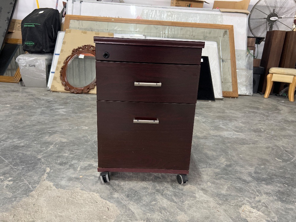 Wooden Side Drawer with Wheels / Laci Sisi Kayu dengan Roda, Furniture ...