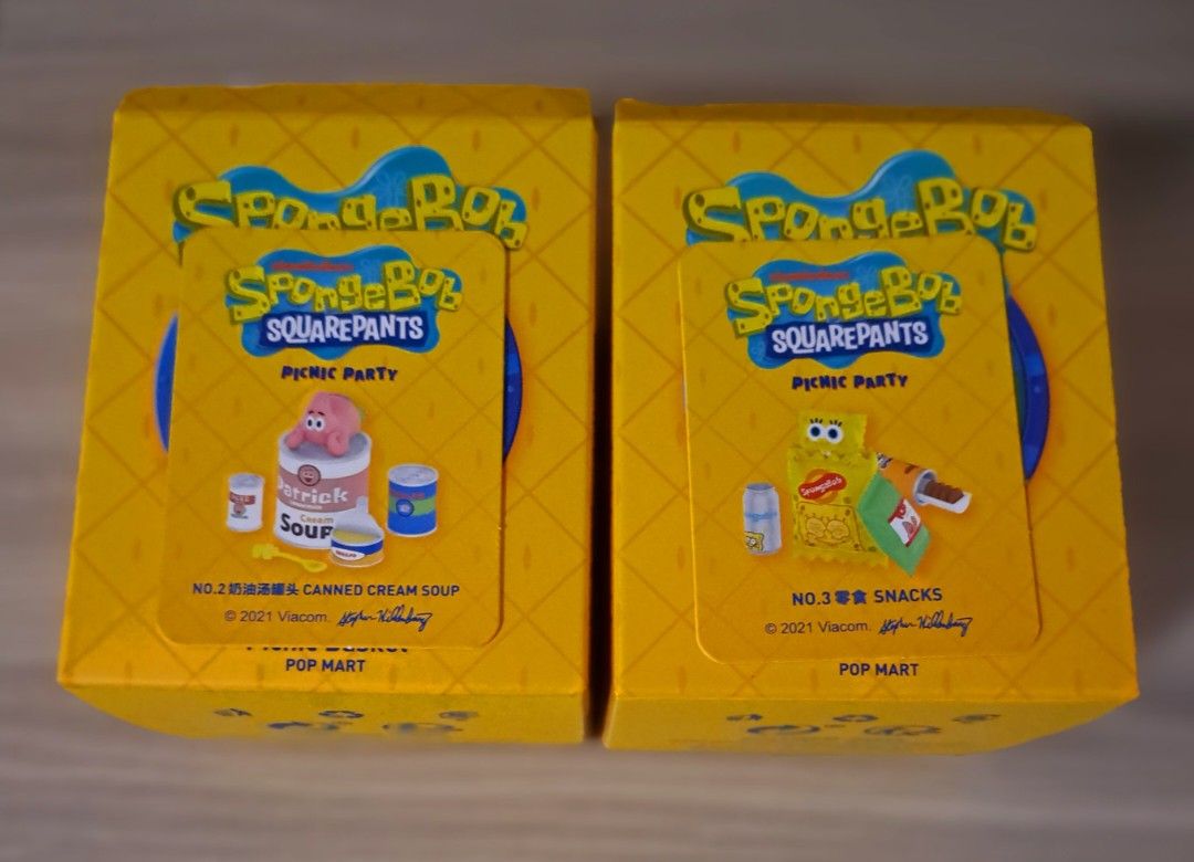 WTS/WTT Popmart Spongebob Picnic Party Snacks | Canned Cream Soup ...