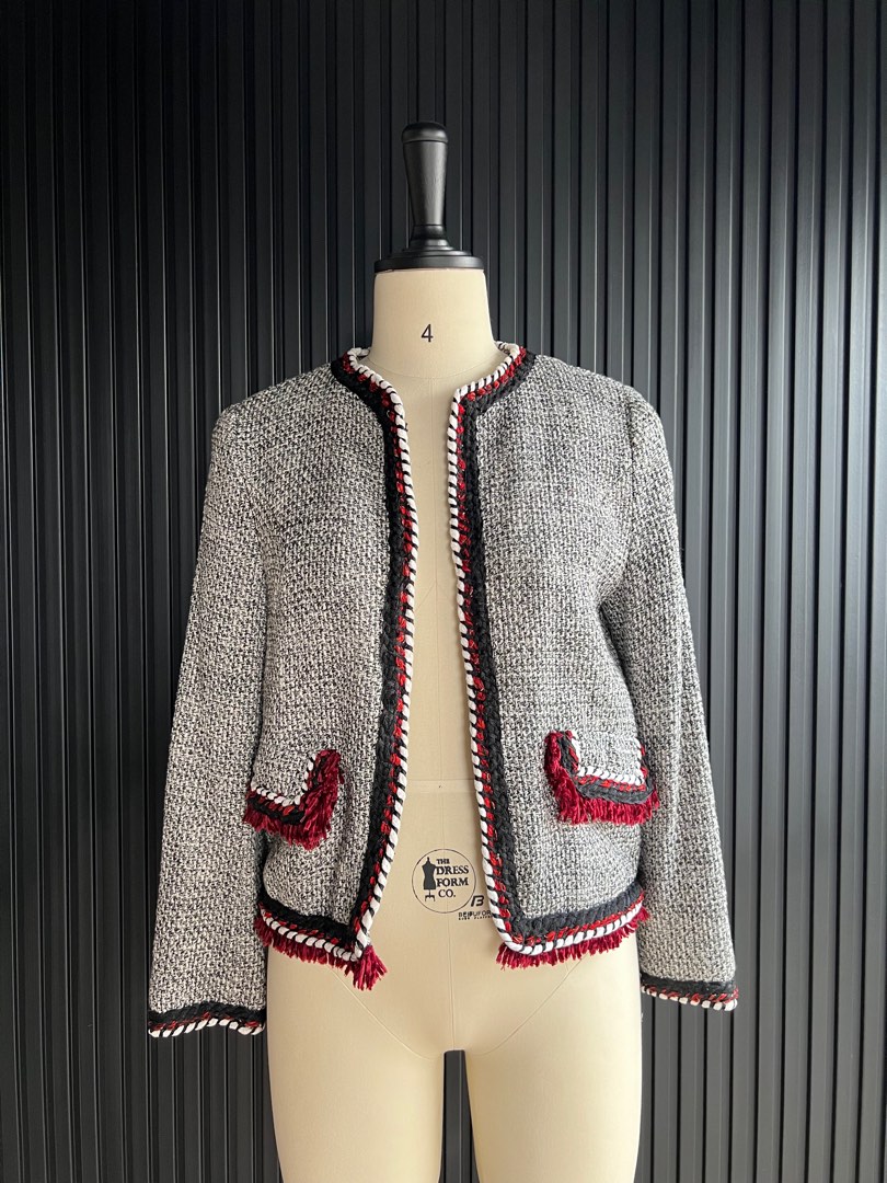 Zara Tweed Jacket, Women's Fashion, Coats, Jackets and Outerwear on ...