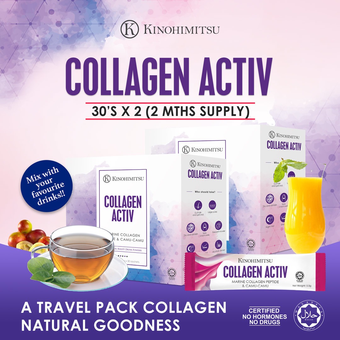 [30s x 2 Boxes] Kinohimitsu Collagen Activ Powder Travel Friendly ...