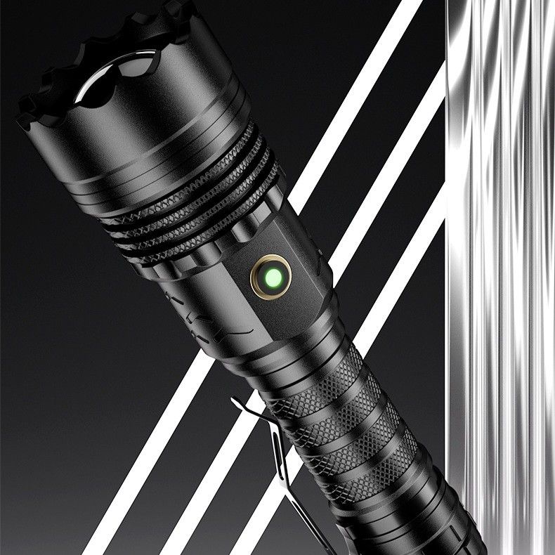 35W White Laser Wick Powerful Long Range LED Zoomable Flashlight with ...