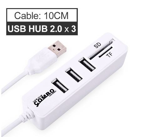 3 USB Ports + TF / Micro SD Multi Card Reader Adapter Cable Hub ...