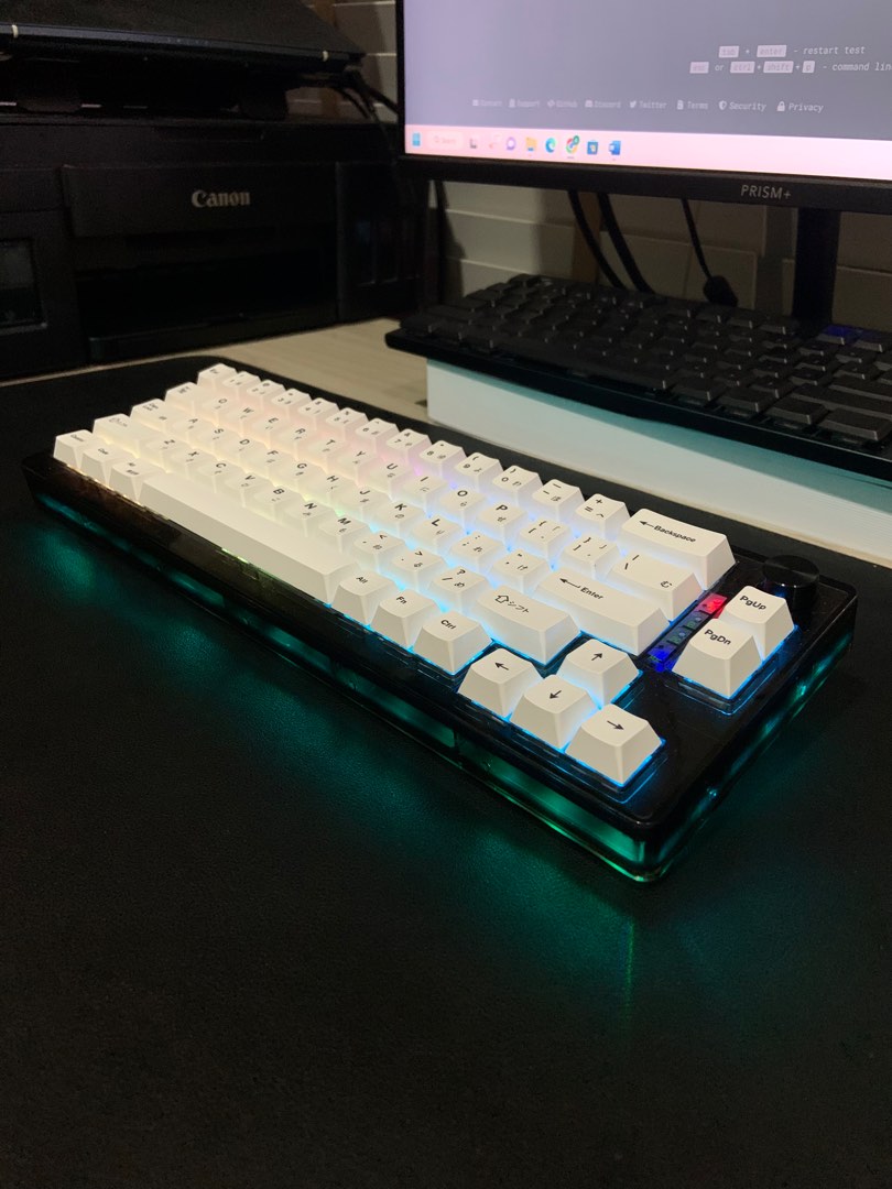 65% custom mechanical keyboard ( Full white keycaps), Computers & Tech, Parts & Accessories ...