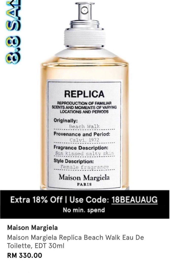 7mL Maison Margiela Replica Beach Walk, Beauty & Personal Care, Fragrance & Deodorants on Carousell
