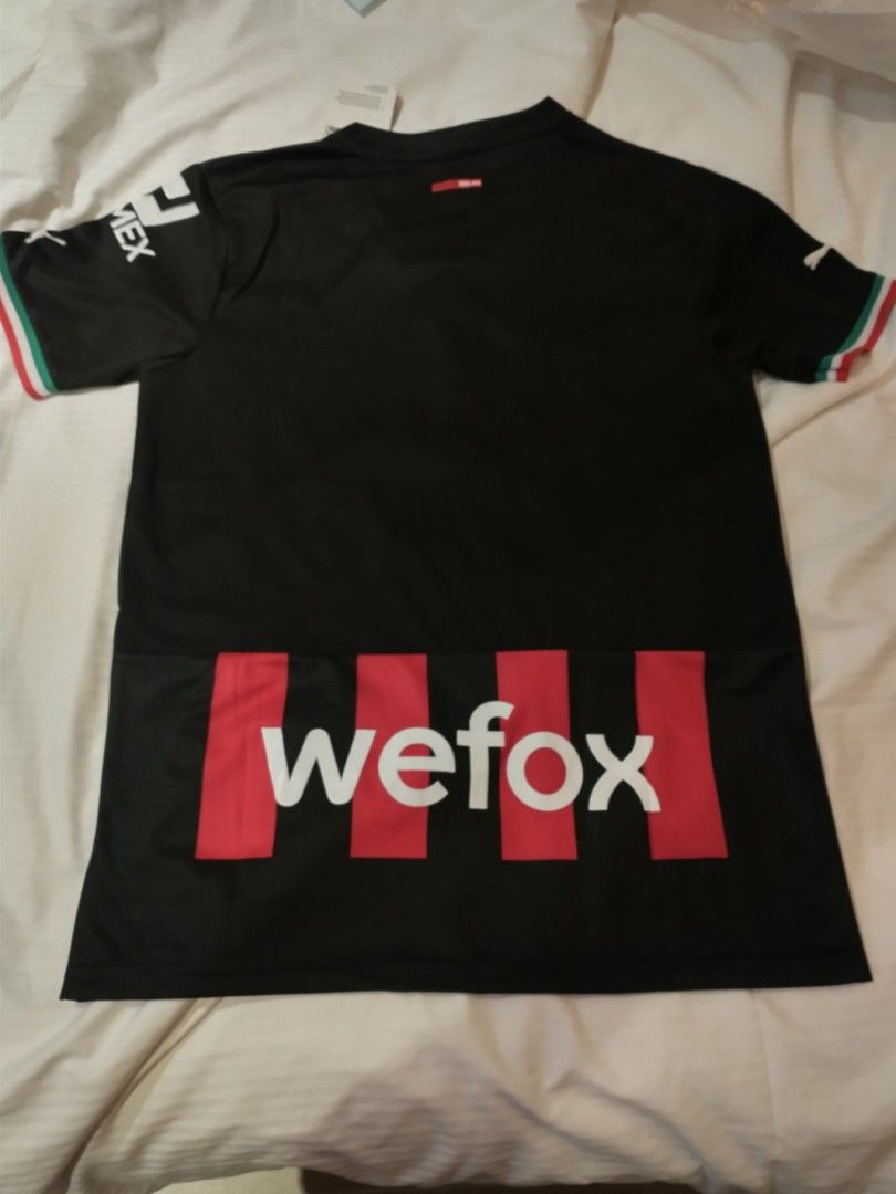 PUMA ACM AC Milan FC Football Soccer Jersey Size ASIA M Emirates Wefox ...