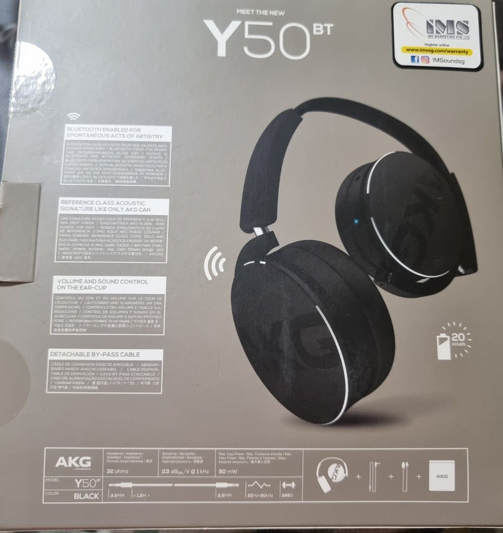AKG Y50BT BLACK, Audio, Headphones & Headsets on Carousell