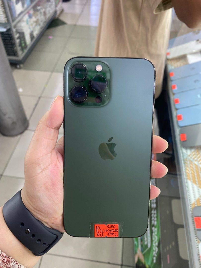 ALPINE GREEN IPHONE 13 PRO MAX 256GB FACTORY UNLOCKED 100% BATTHEALTH ...