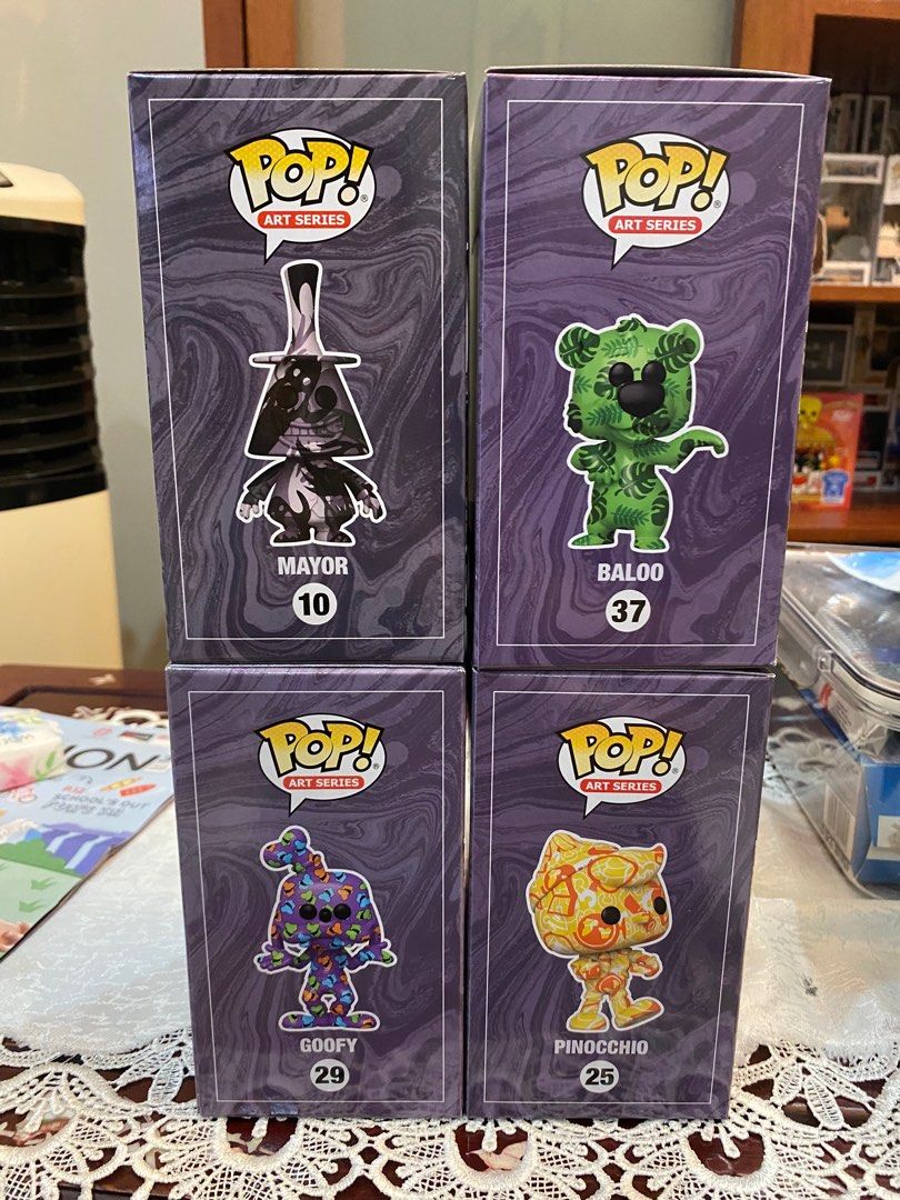 Art Series Goofy, Pinocchio, Mayor & Baloo Funko Pop!s - Disney ...