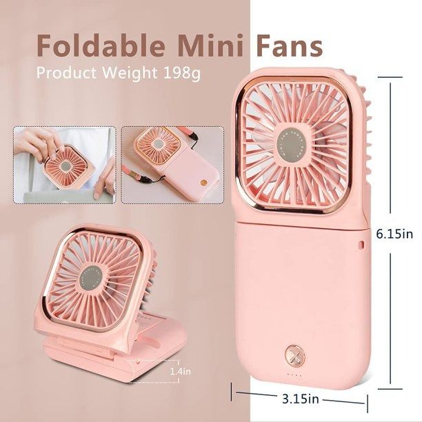 AS IS : Portable Neck Fan F30 with Mobile Stand Multi Use Foldable ...
