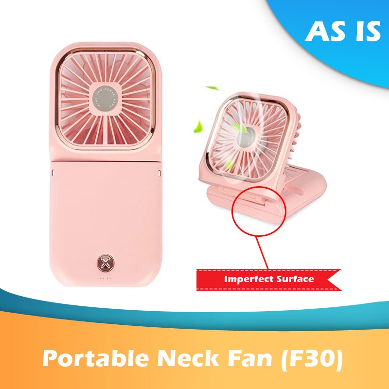 AS IS : Portable Neck Fan F30 with Mobile Stand Multi Use Foldable ...