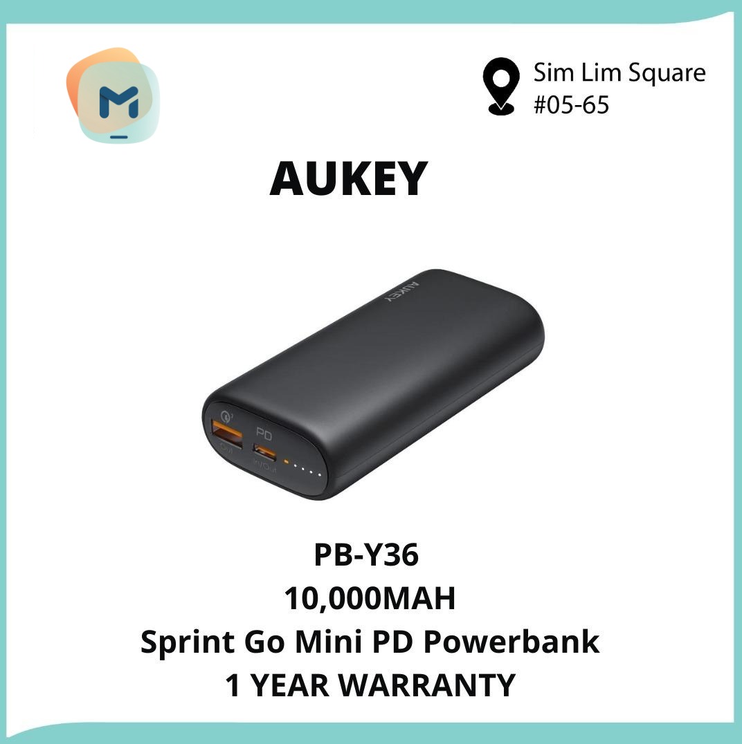 AUKEY PB-Y36 10,000mAh Sprint Go Mini PD Powerbank I 1 YEAR WARRANTY ...