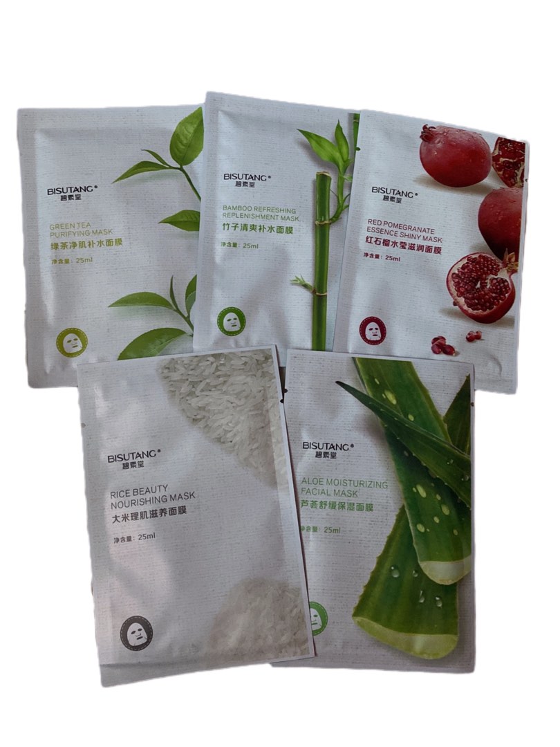 Bisutang plant fruit extract facial sheet mask, Beauty & Personal Care ...