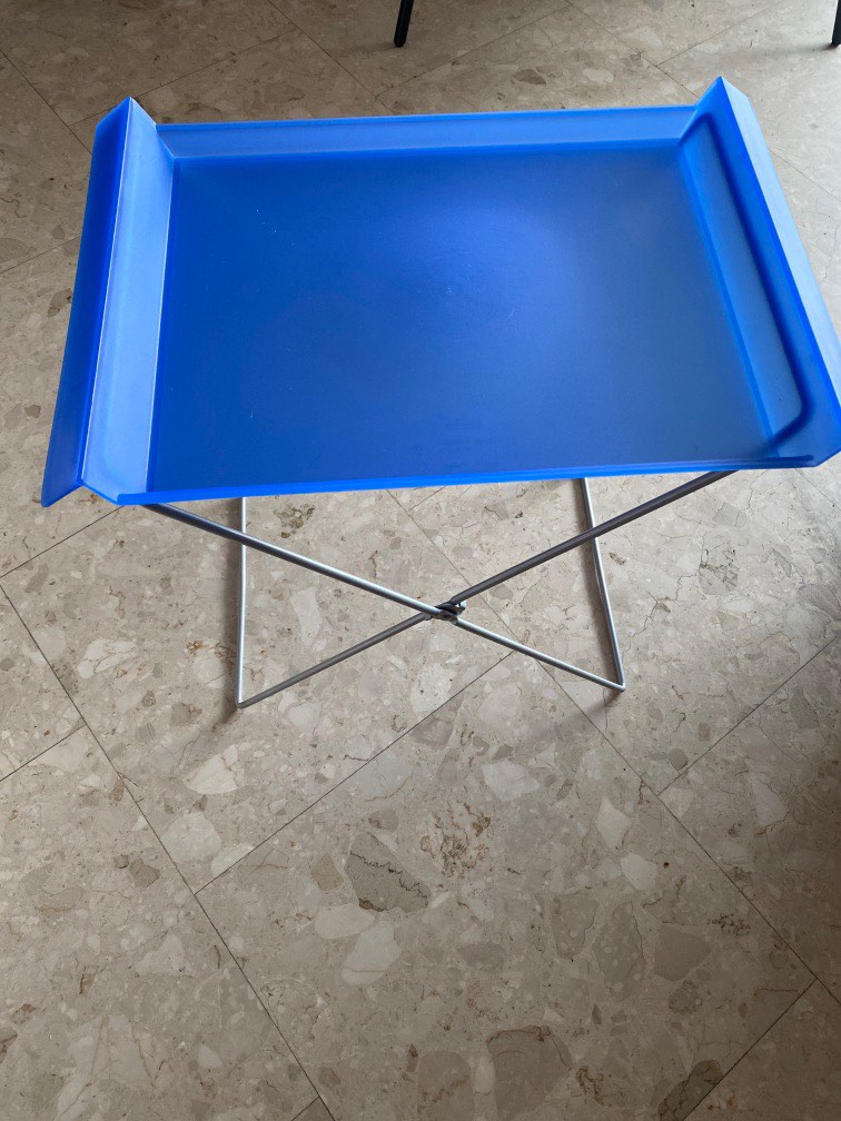 FAST DEAL! BN IKEA EPISK foldable table tray blue, Furniture & Home ...
