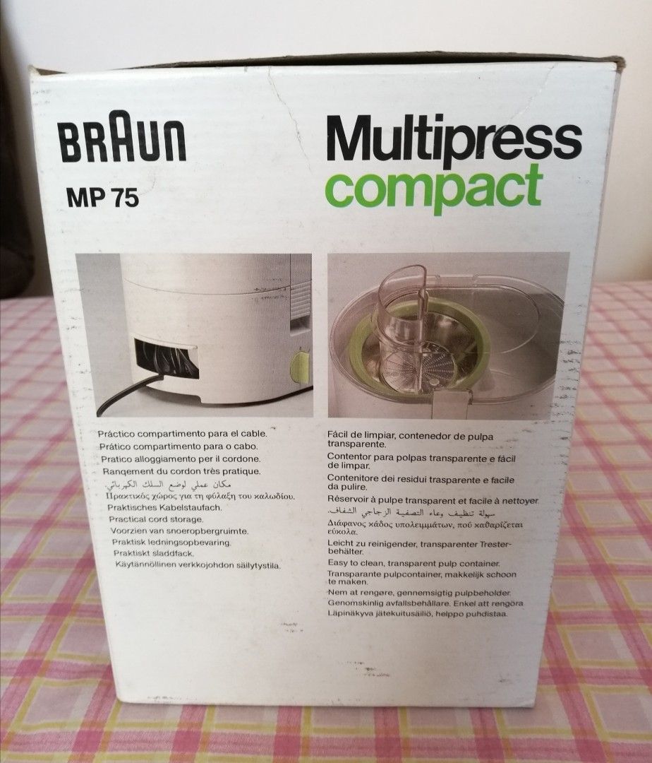 Braun Multi press Compact Juice Extractor, TV & Home Appliances ...