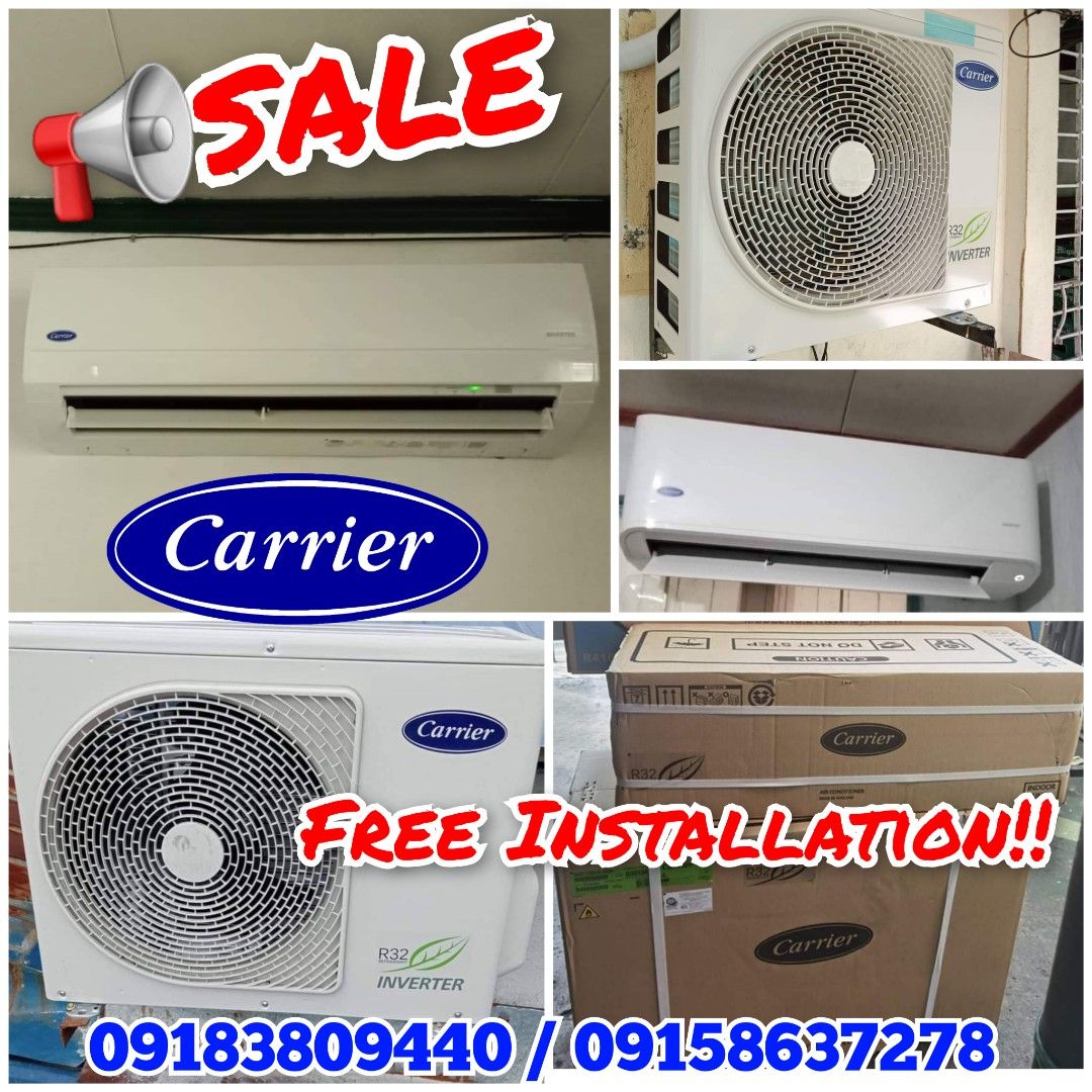 CARRIER ALPHA INVERTER SPLIT TYPE AIRCON, TV & Home Appliances, Air ...