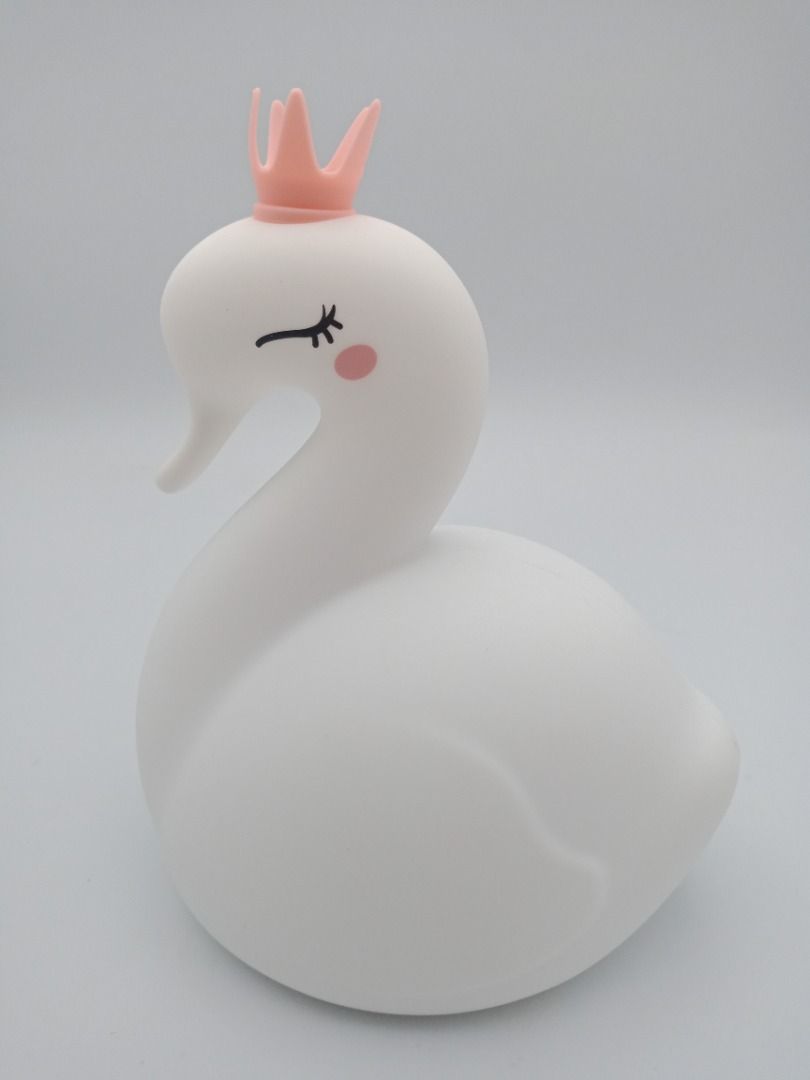 CASA LIFE BY LIGHTWAY Swan Night Light Rechargeable Silicone Soft ...