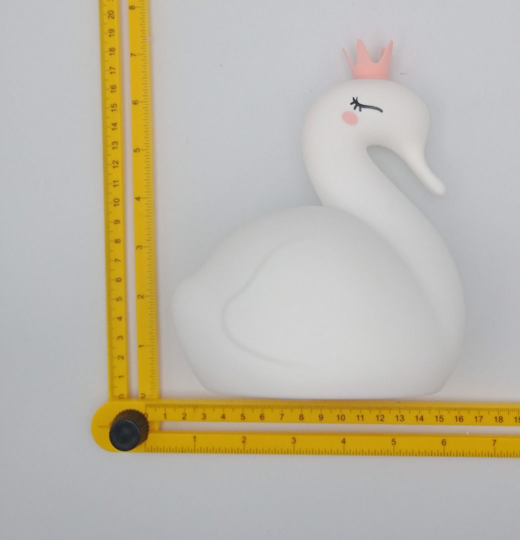 CASA LIFE BY LIGHTWAY Swan Night Light Rechargeable Silicone Soft ...