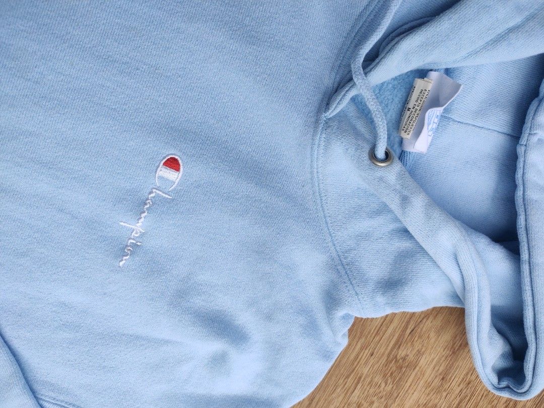 Champion Side Logo Reverse weave sky blue, Women's Fashion, Coats ...