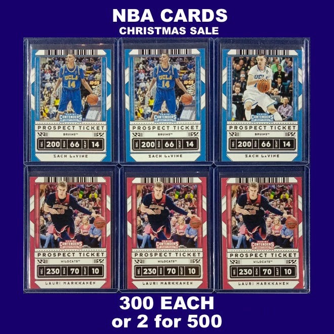 Christmas Sale! NBA Cards Php 300 Each or 2 for 500, Hobbies & Toys, Toys & Games on Carousell