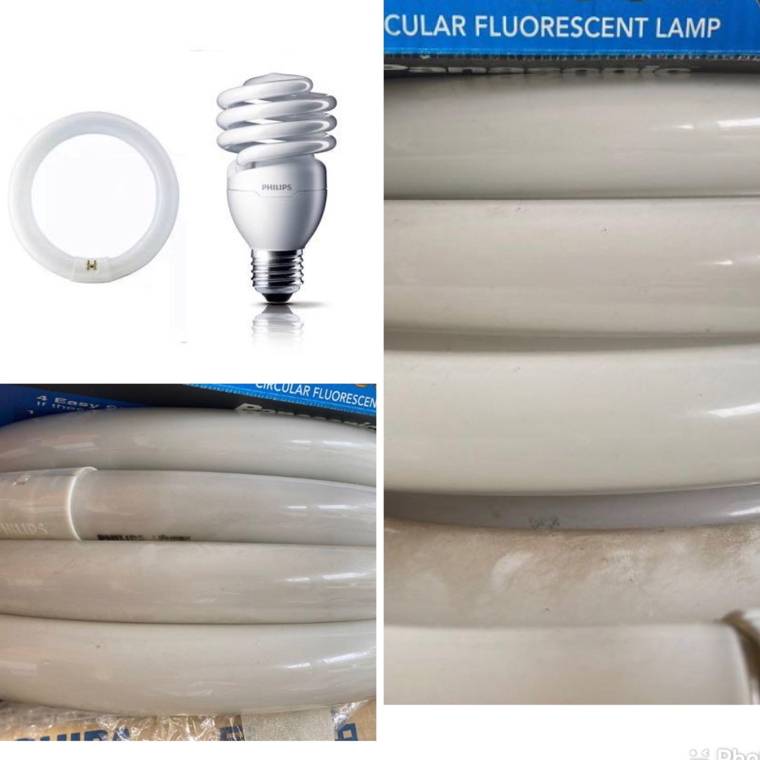 19 x Circular fluorescent lamp and bulbs, Furniture & Home Living ...